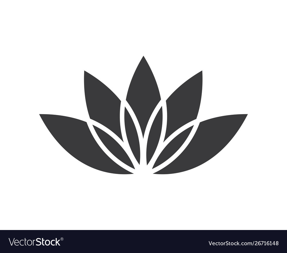 Lotus flowers design logo template Royalty Free Vector Image