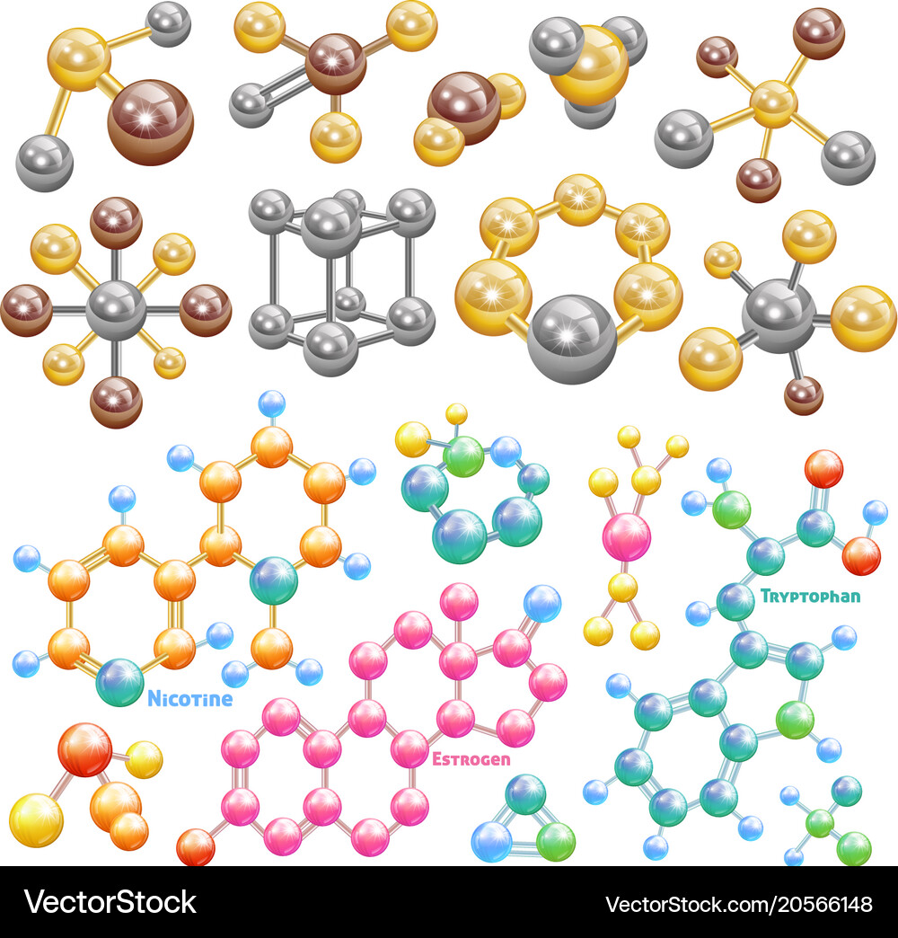 Molecule molecular chemistry or biology Royalty Free Vector