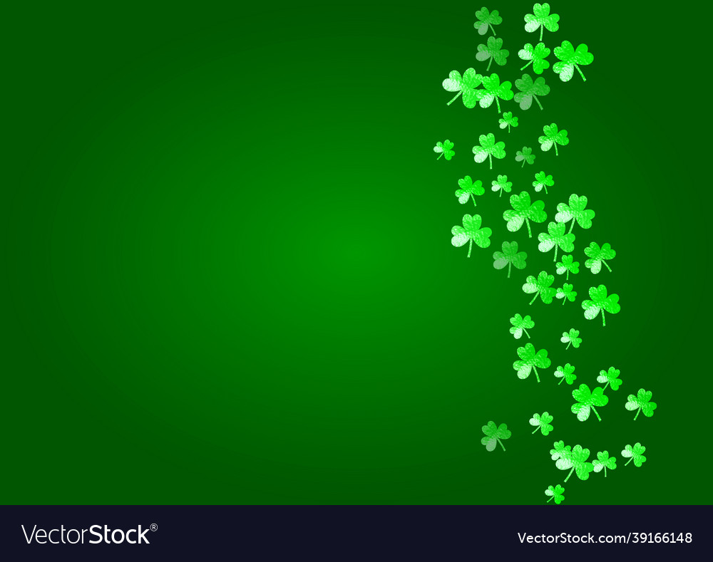 Shamrock background for saint patricks day Vector Image