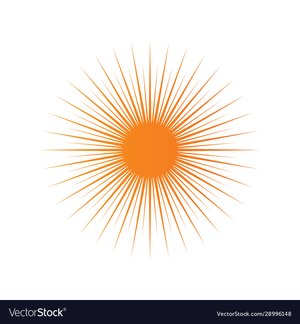 Sun Burst Star Burst Sunshine Radiating From Vector Image