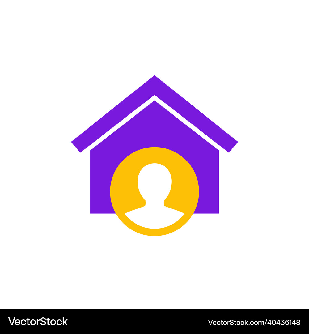 Tenant or house resident icon on white Royalty Free Vector