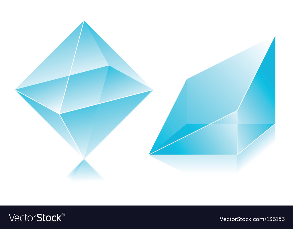 3d shape Royalty Free Vector Image - VectorStock