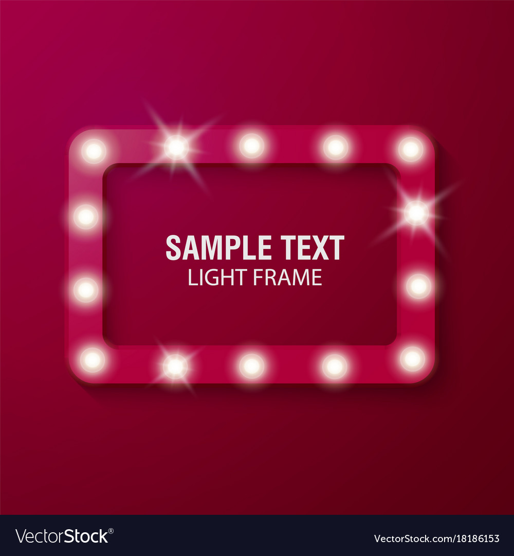 Bulb frames on red background Royalty Free Vector Image