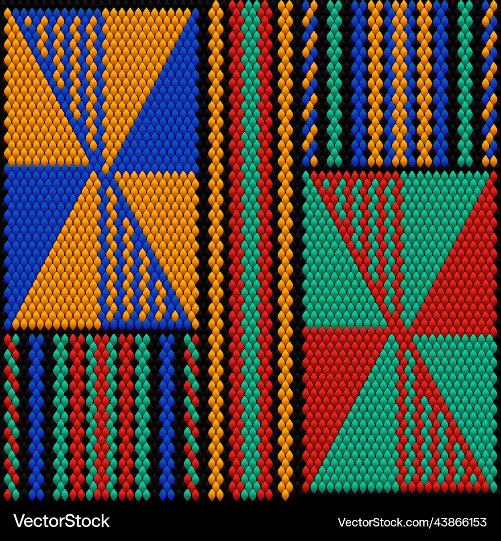 Folk ornament national pattern ethnic embroidery Vector Image
