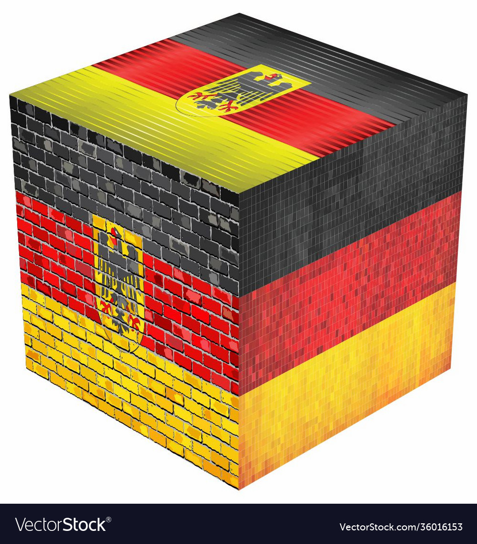 Germany cube Royalty Free Vector Image - VectorStock