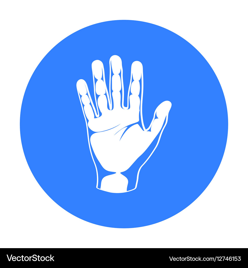 Hand icon in black style isolated on white Vector Image