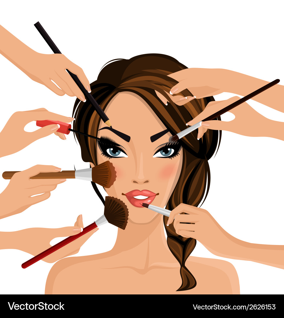 Make up concept Royalty Free Vector Image - VectorStock
