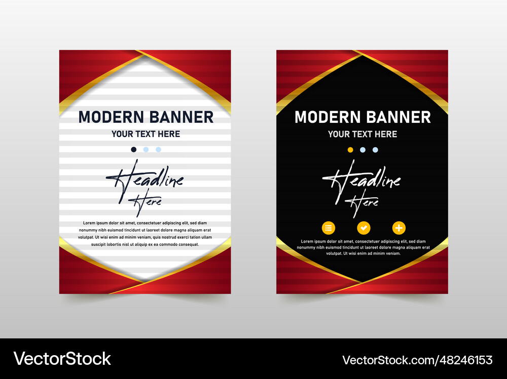 Modern luxury red business banner Royalty Free Vector Image