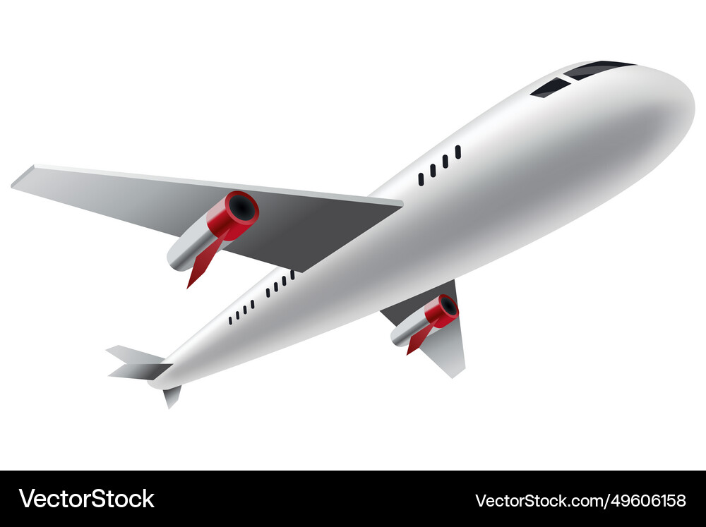 Airplane on white background airliner in side Vector Image