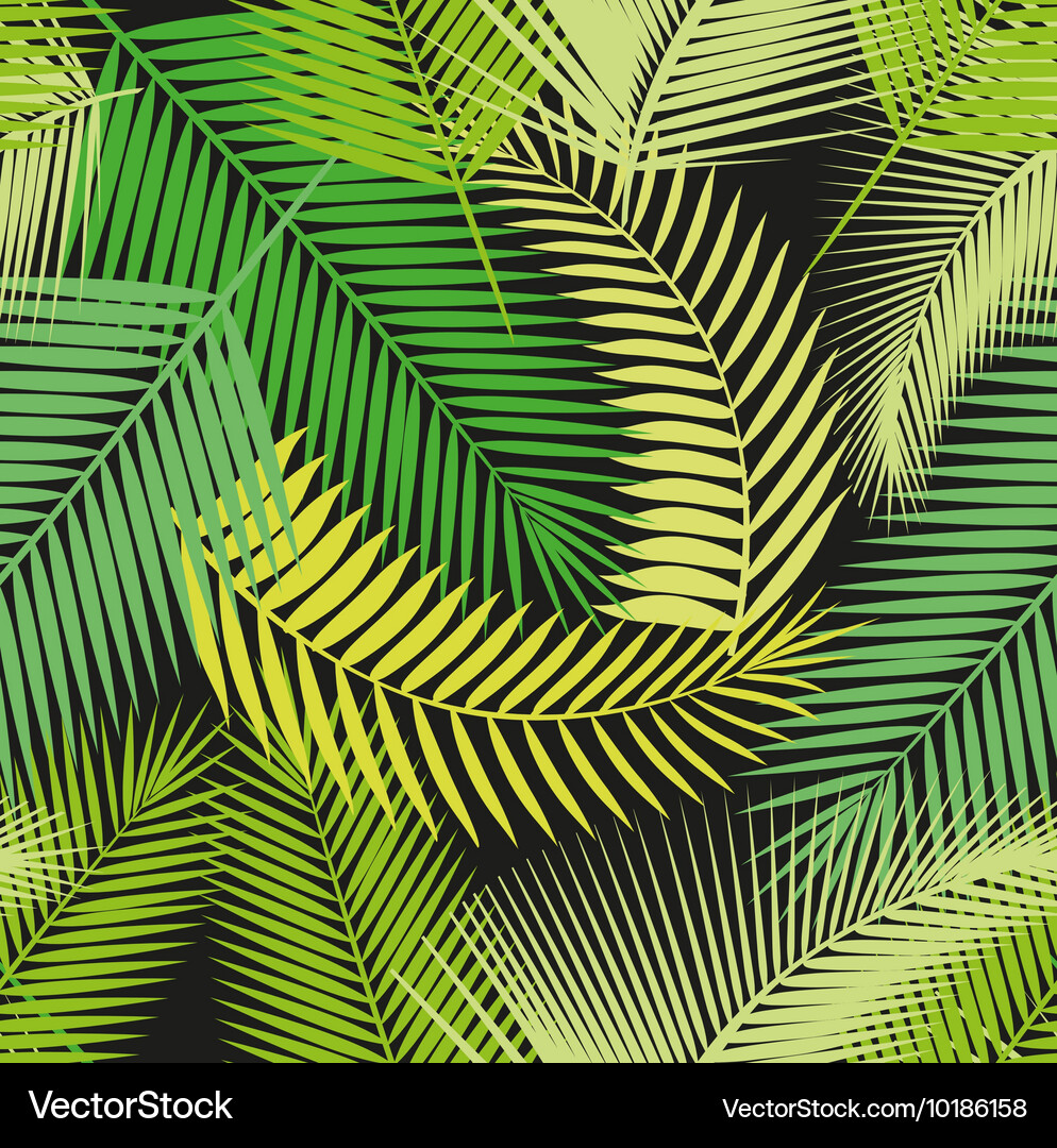 Beautiful seamless tropical jungle floral pattern Vector Image