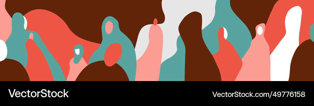 Group of people abstract Royalty Free Vector Image