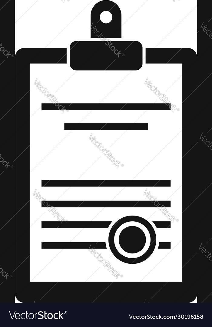 Medical clipboard icon simple style Royalty Free Vector Medical clipboard icon simple style Royalty Free Vector