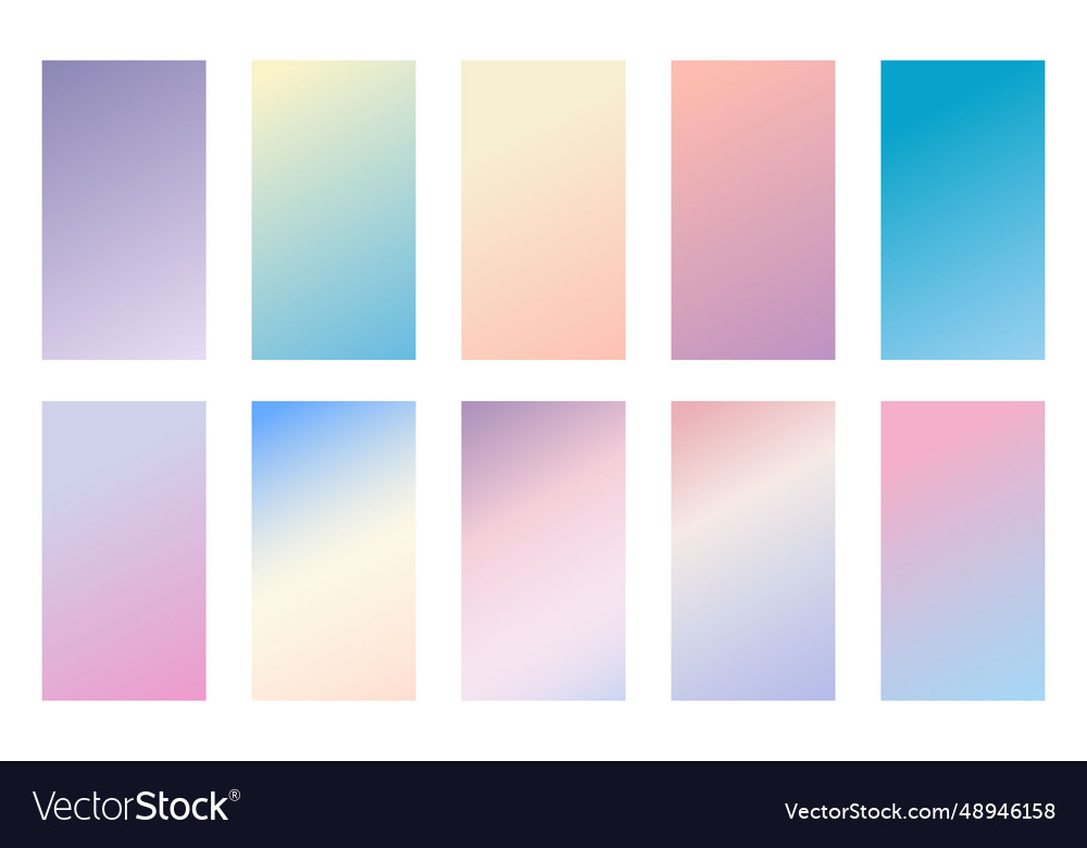 Pastel gradient backgrounds winter light blue and Vector Image