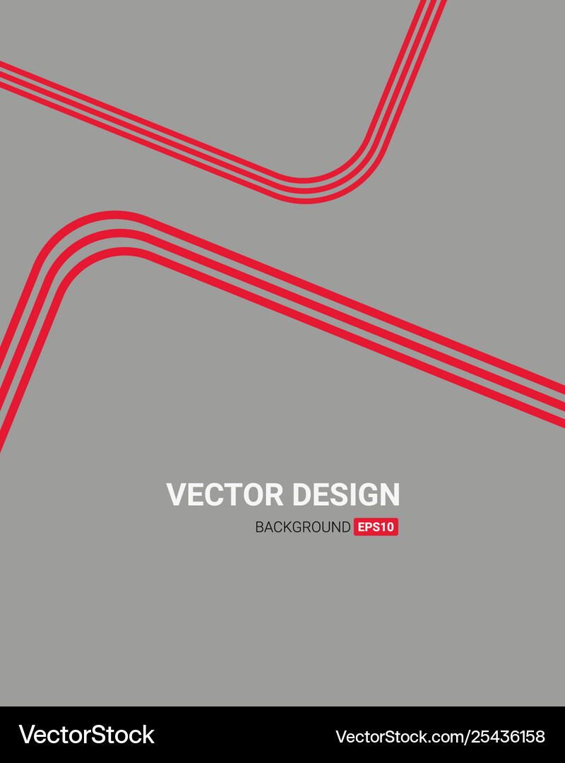Red line art color creative letterhead design Vector Image