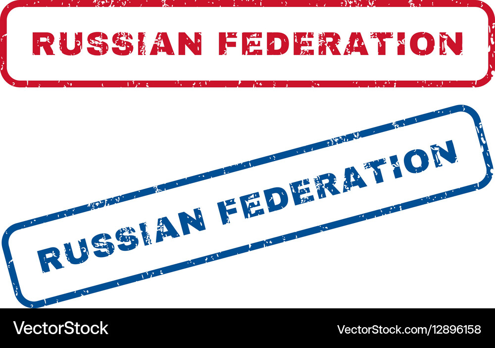Russian federation rubber stamps Royalty Free Vector Image