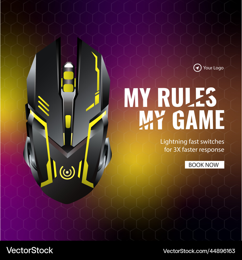 Banner design of my rules game Royalty Free Vector Image