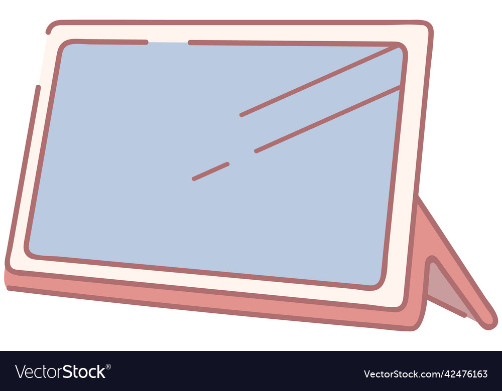 Electronical smart tablet with stand device Vector Image