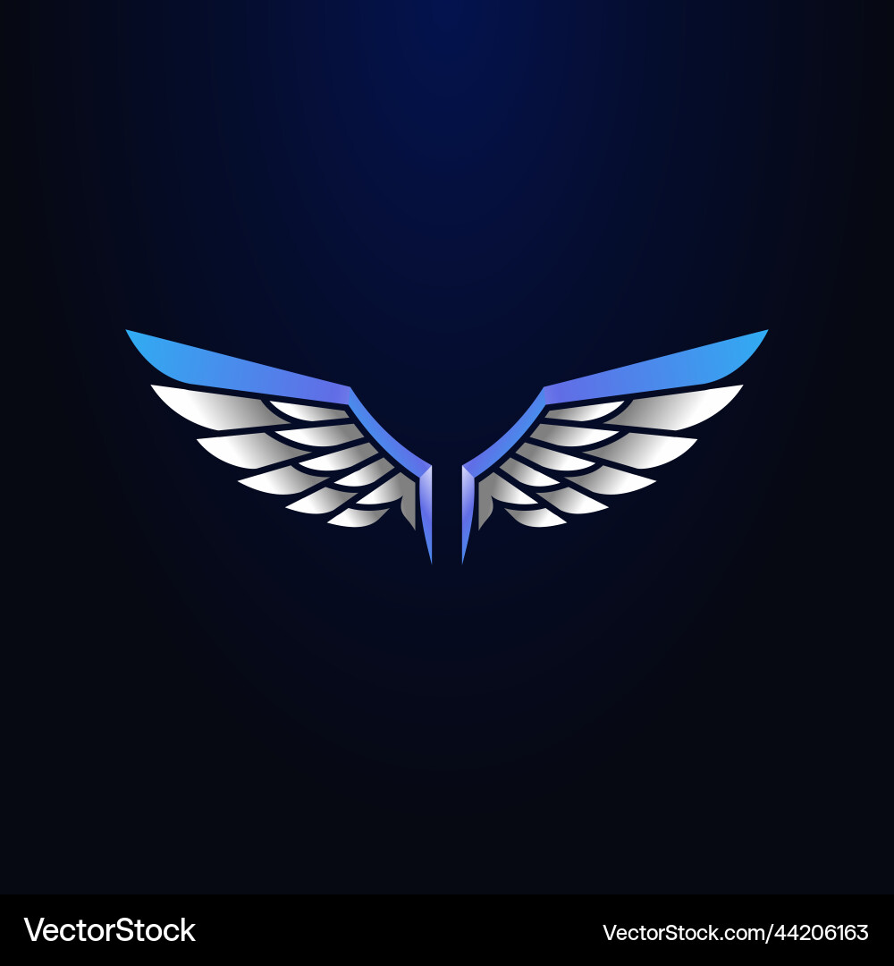 Falcon wings logo template icon logo design Vector Image