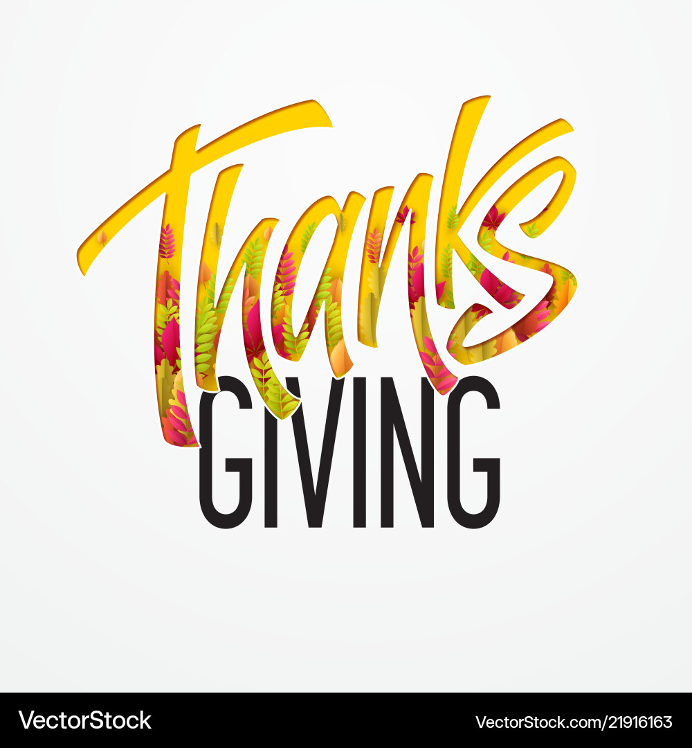 Hand drawn happy thanksgiving day background give Vector Image