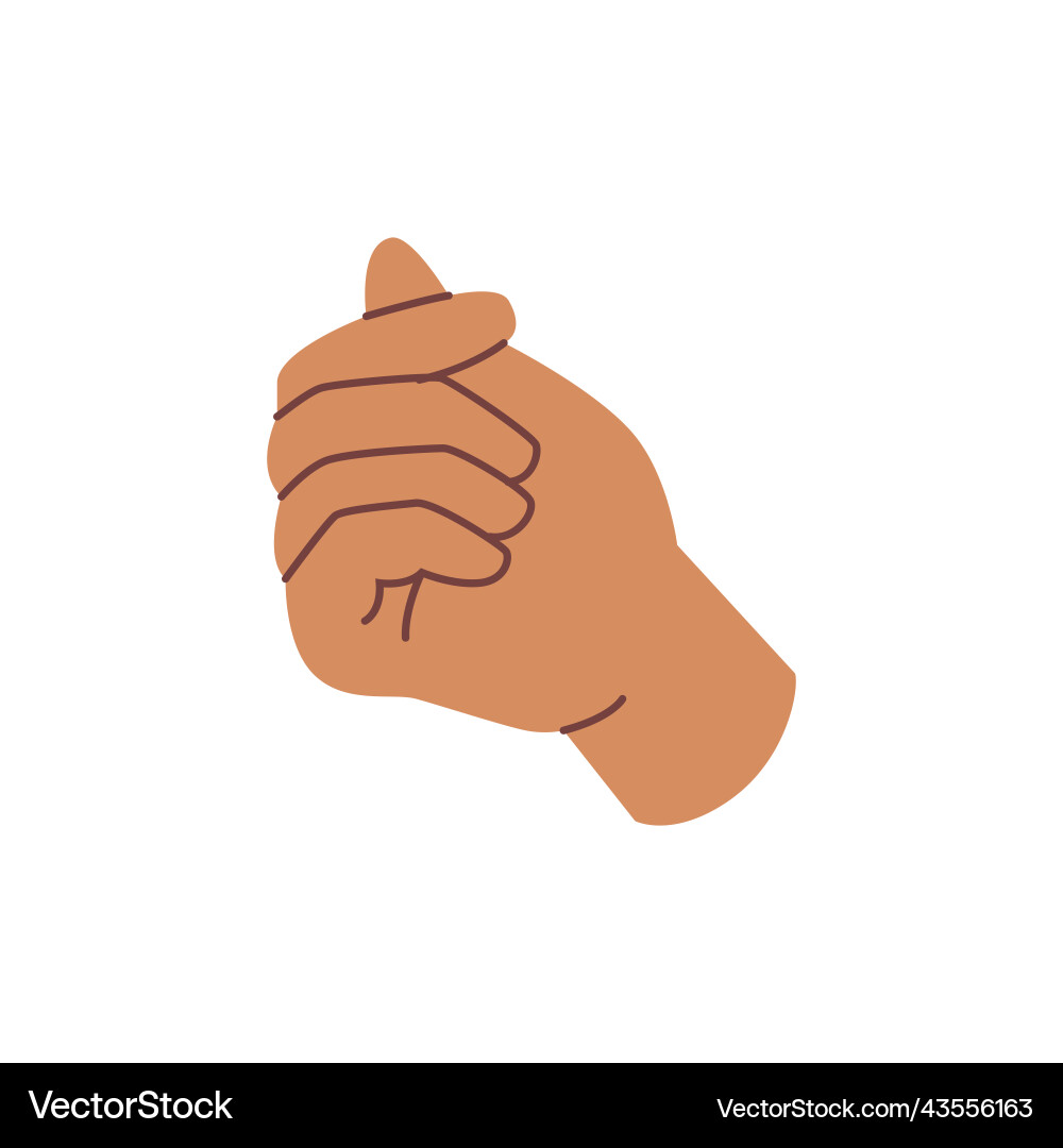 Hand with clenched fingers gesture Royalty Free Vector Image