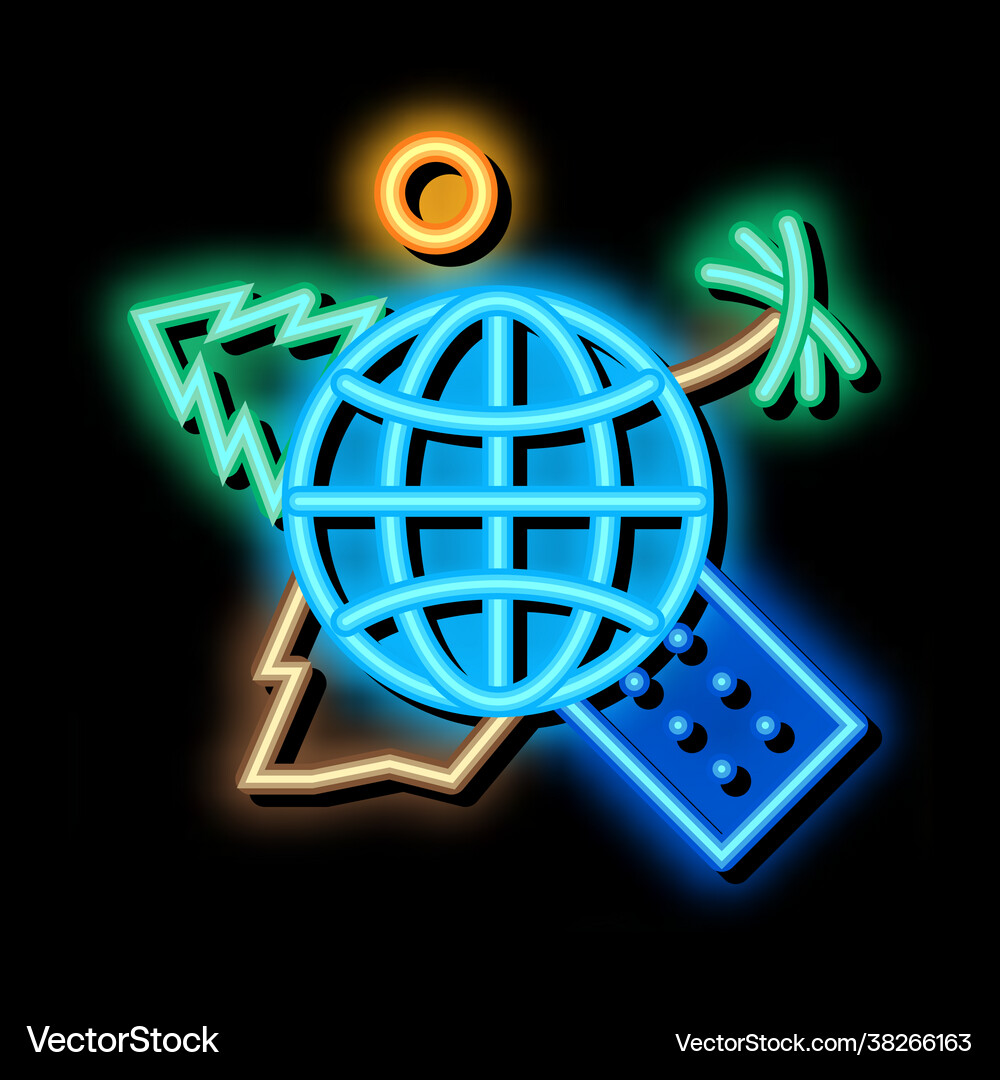 Human geography science neon glow icon Royalty Free Vector