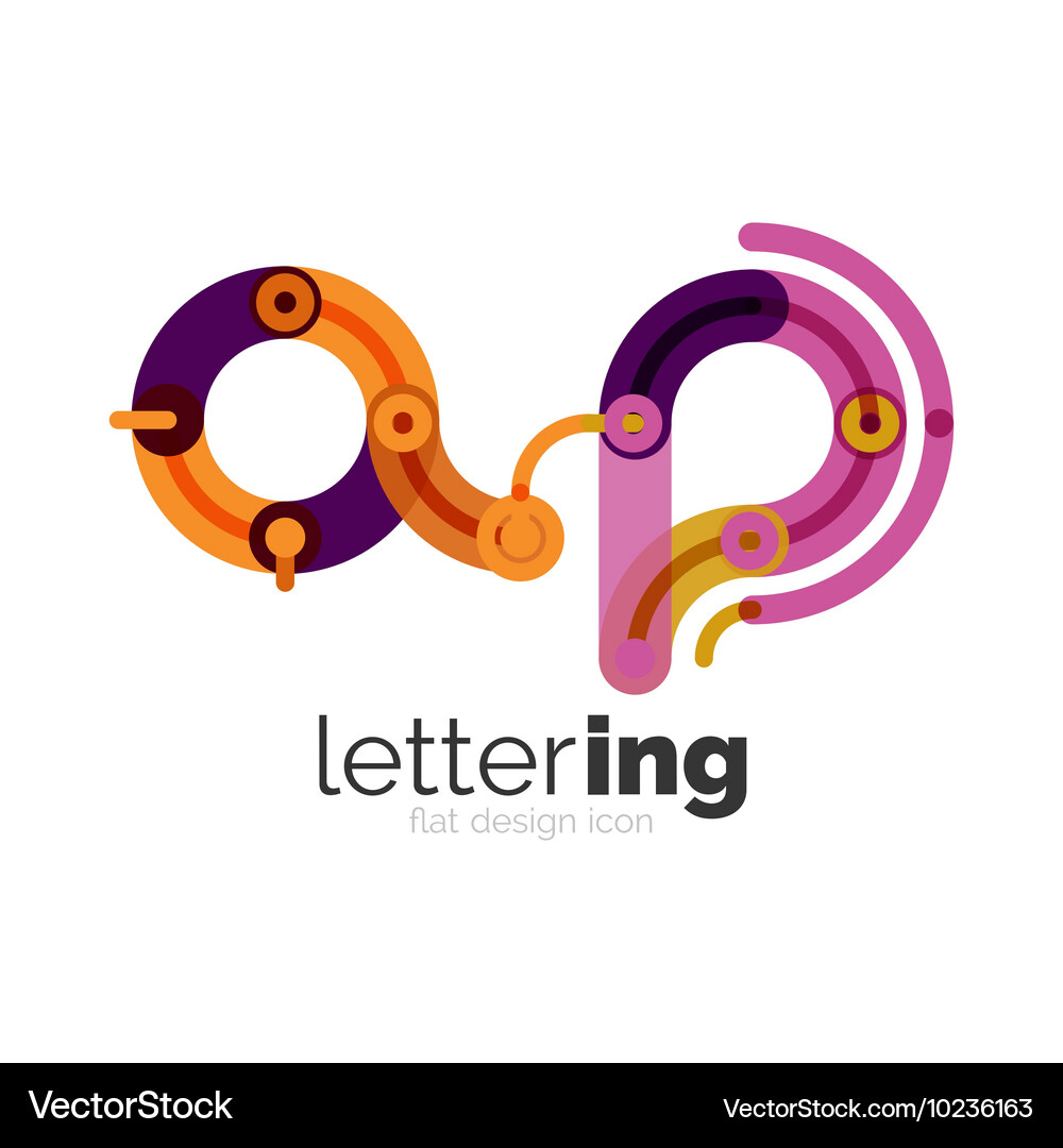 Letter logo business icon Royalty Free Vector Image