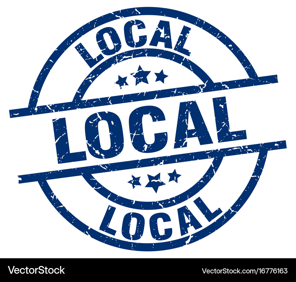 Local blue round grunge stamp Royalty Free Vector Image