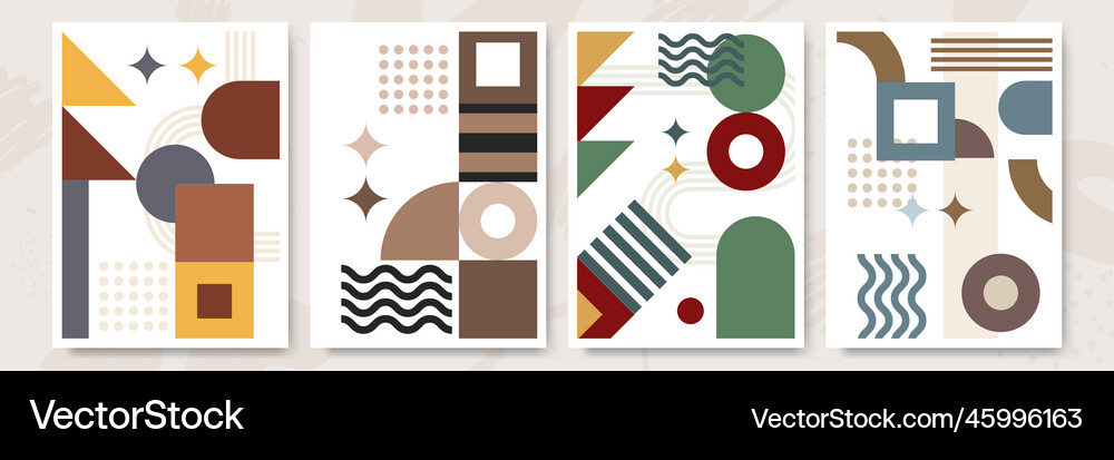 Modern abstract geometric poster cover minimal Vector Image