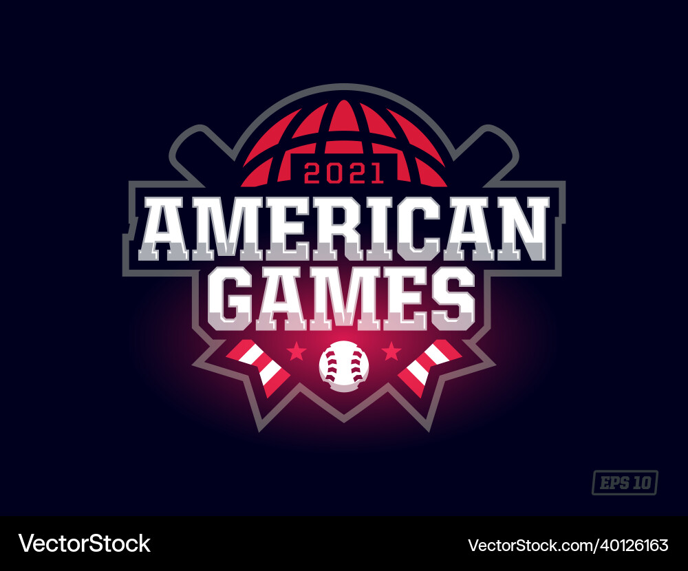 Modern professional logo emblem for american Vector Image