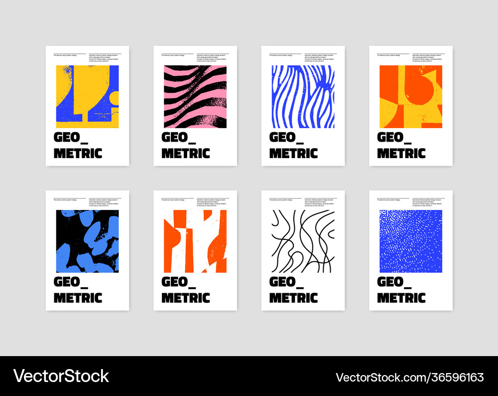 Postmodern poster mockup with liquid ornament Vector Image