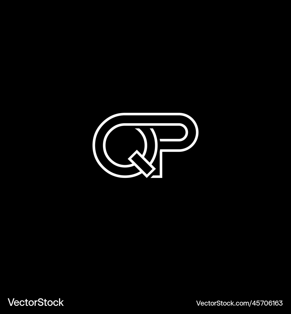 Pq or qp abstract outstanding professional Vector Image