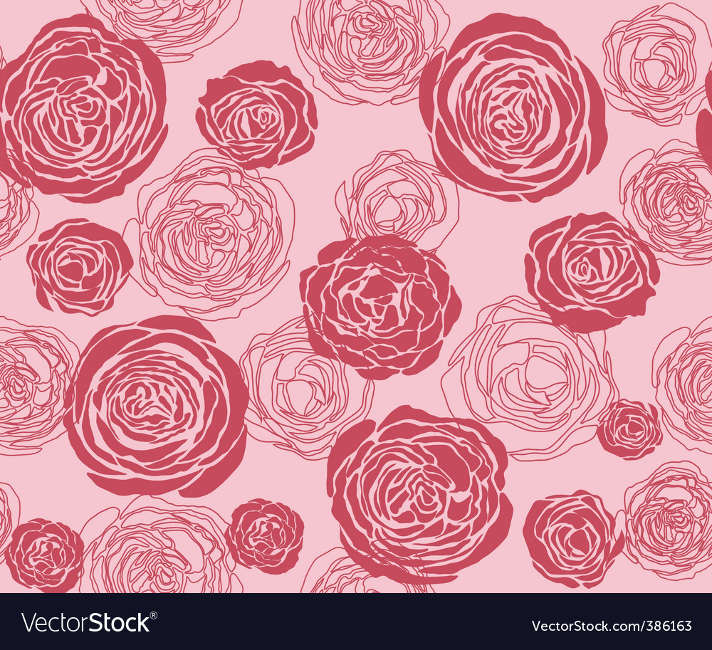 Rose pattern Royalty Free Vector Image - VectorStock