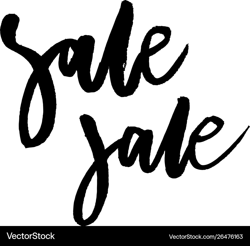 Sale hand lettering design template typography Vector Image