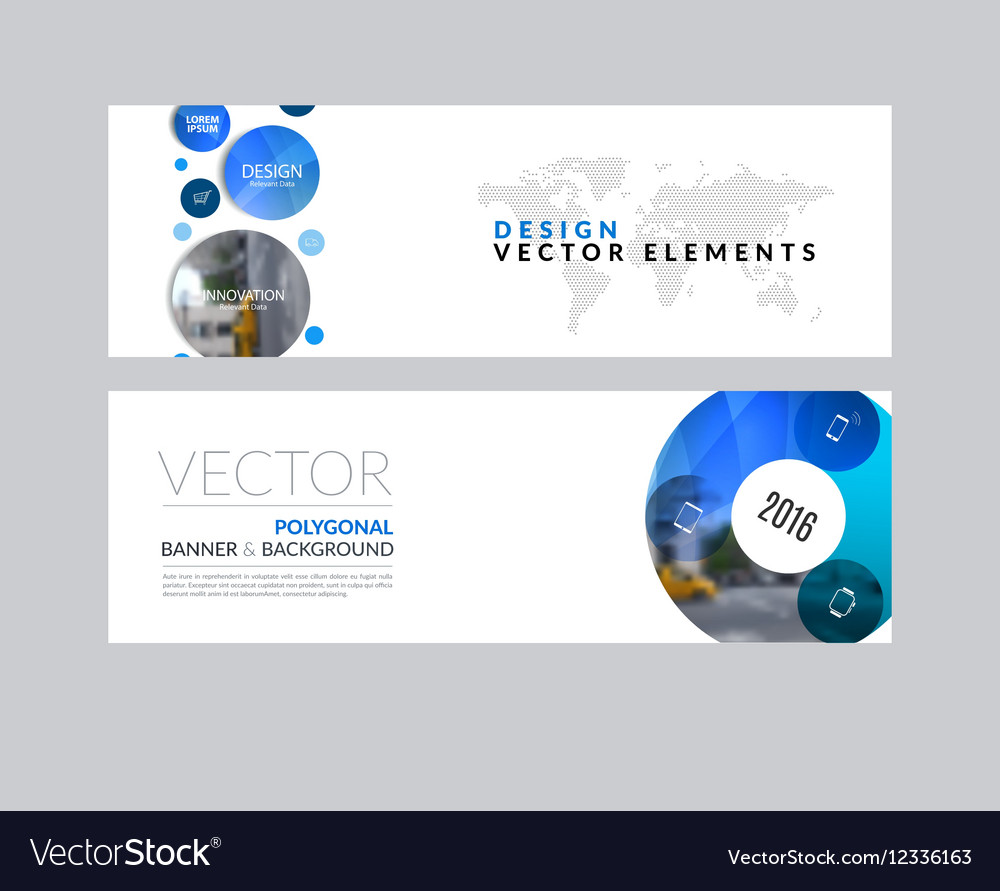 Set of modern horizontal website banners Vector Image