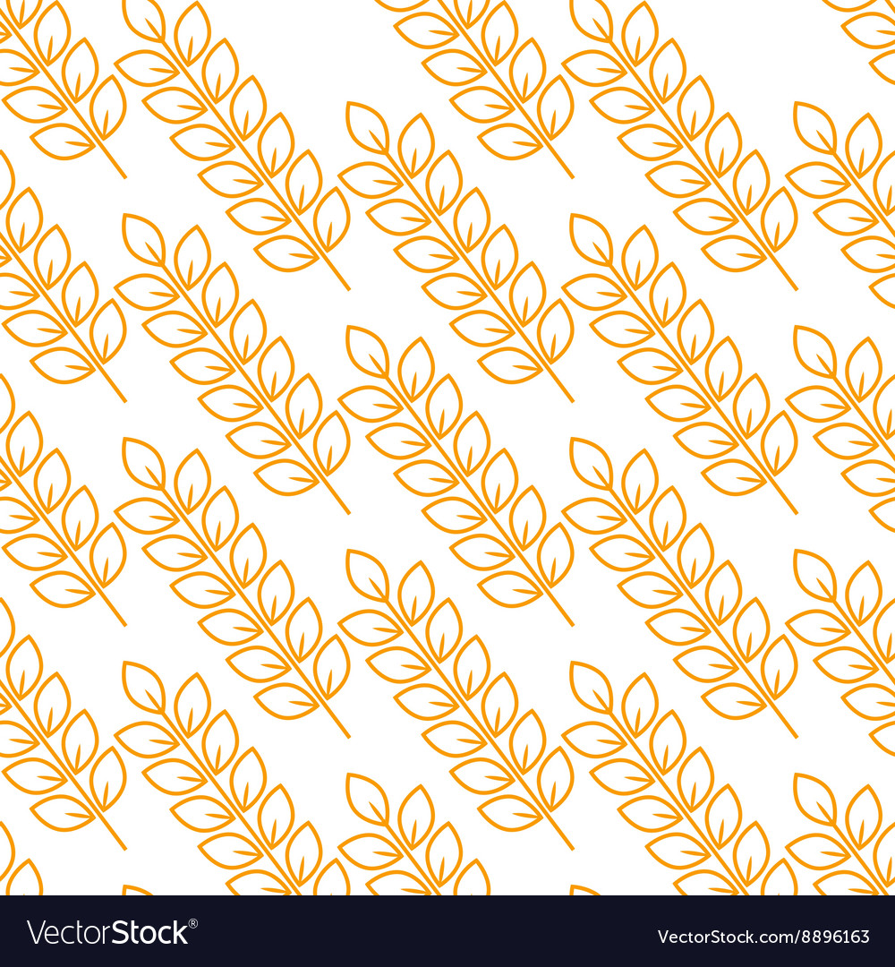 Wheat seamless pattern Royalty Free Vector Image