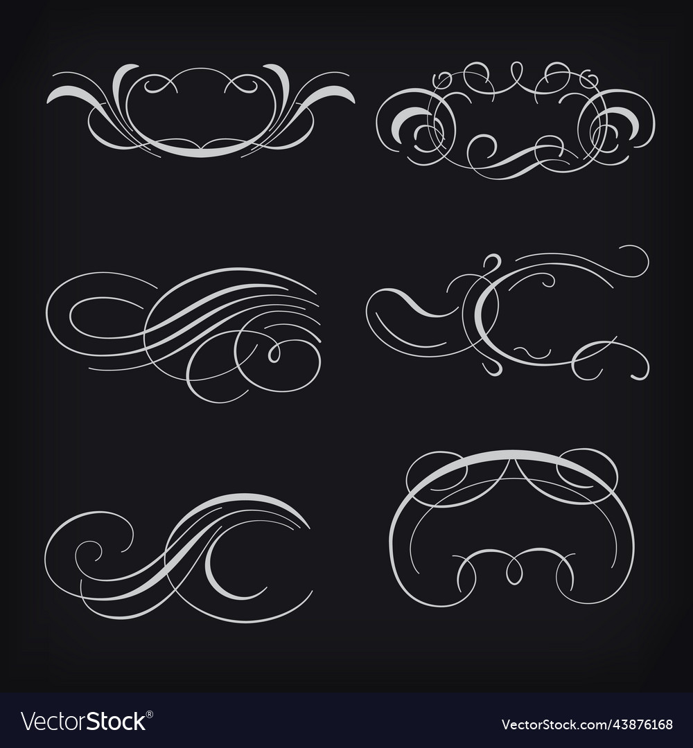 Calligraphic elements Royalty Free Vector Image