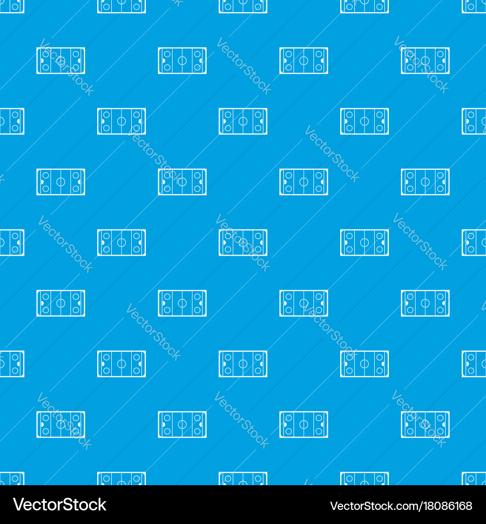 Ice hockey rink pattern seamless blue Royalty Free Vector