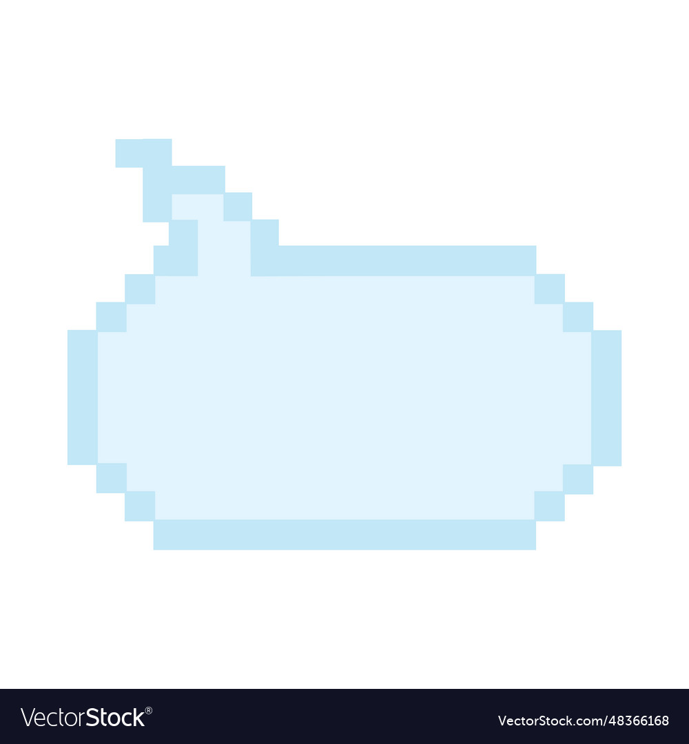 Isolated colored pixelated comic speech bubble Vector Image