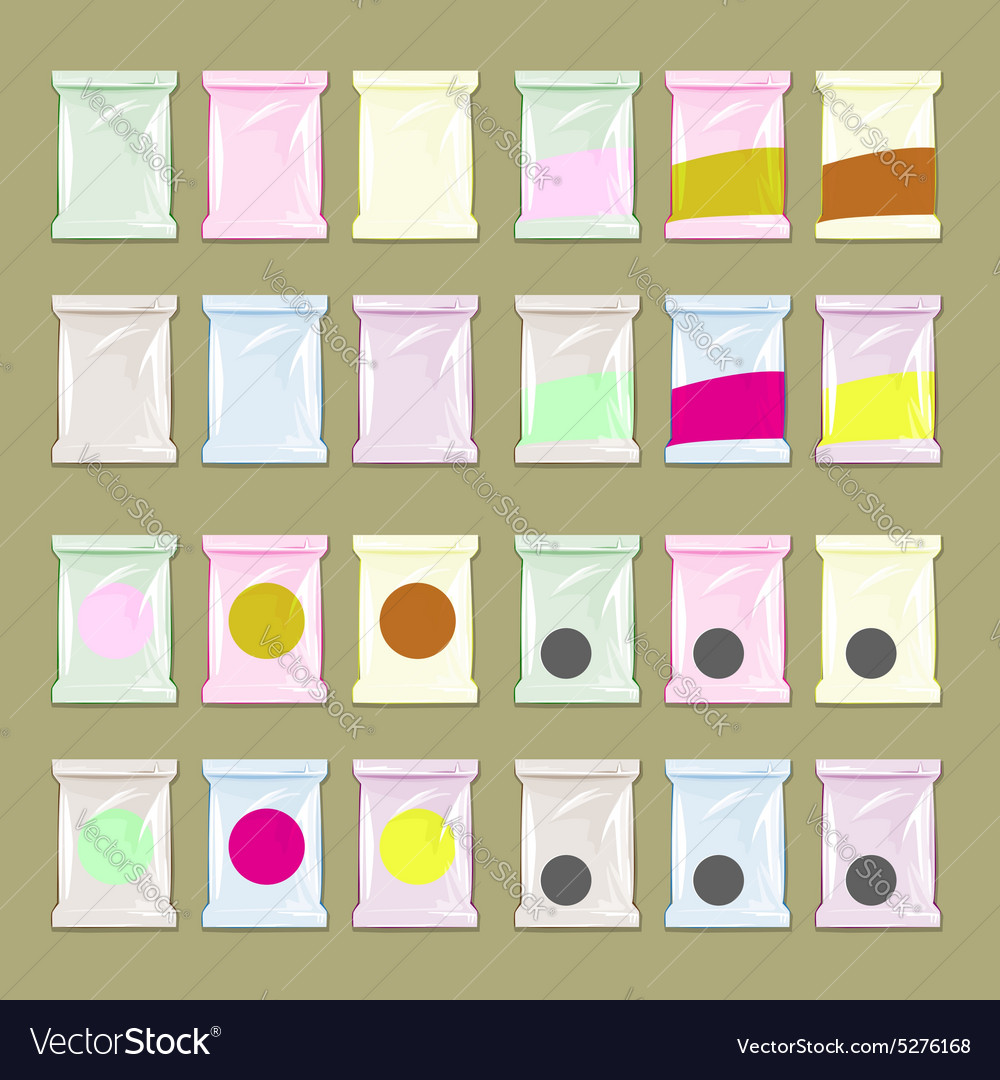 Sample composition packs for packaging design Vector Image