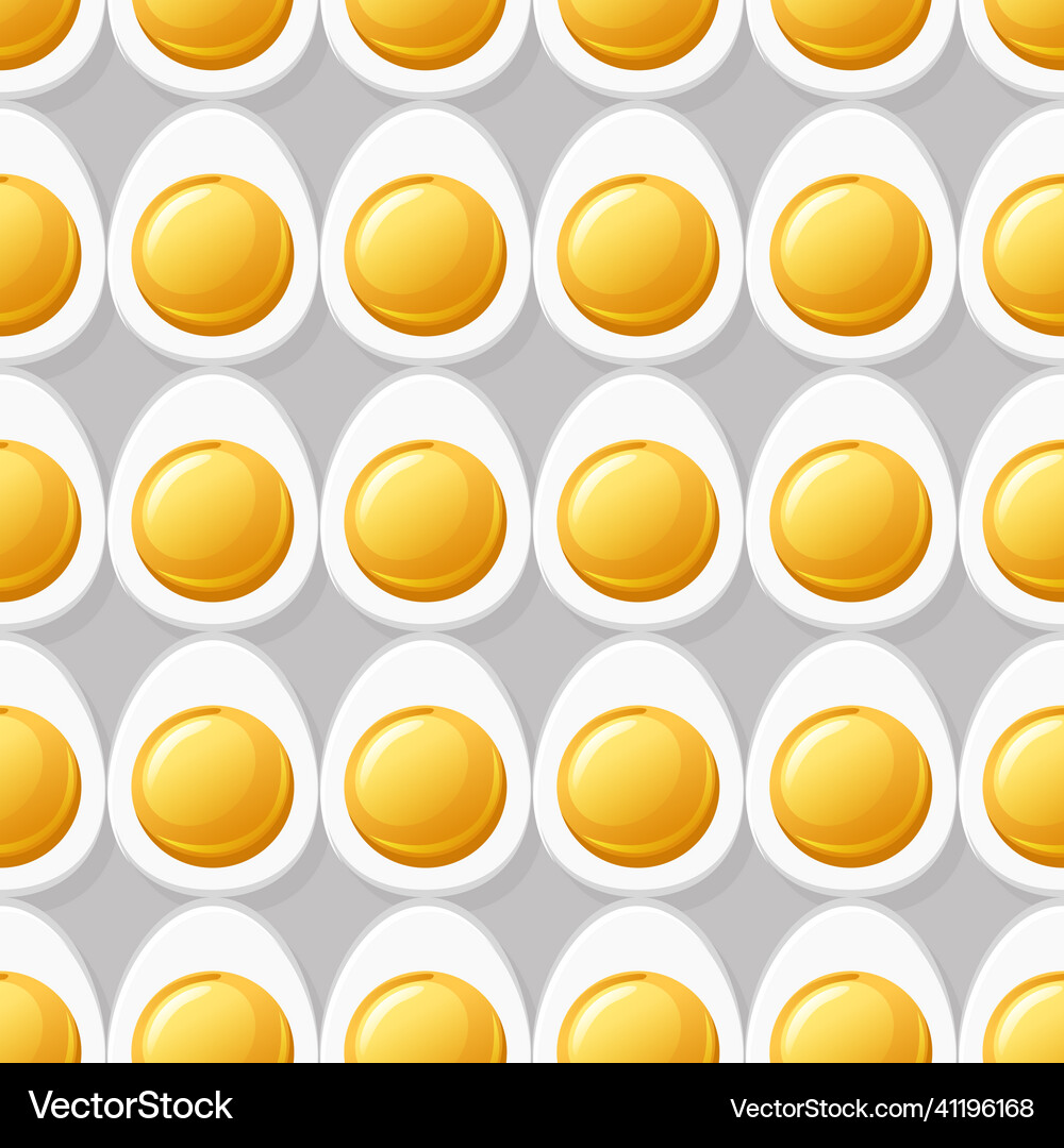 Seamless pattern egg halves texture for graphic Vector Image
