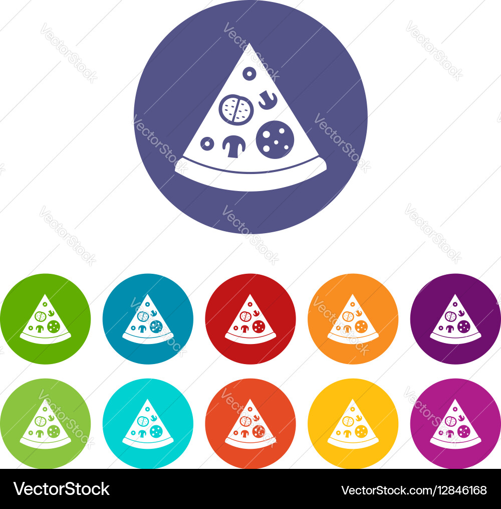 Slice of pizza simple style Royalty Free Vector Image