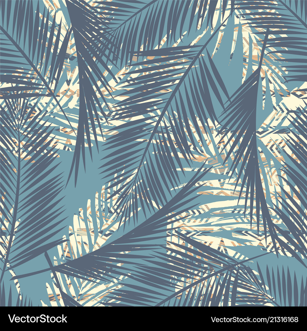 Tribal ethnic seamless pattern with palm leaves Vector Image