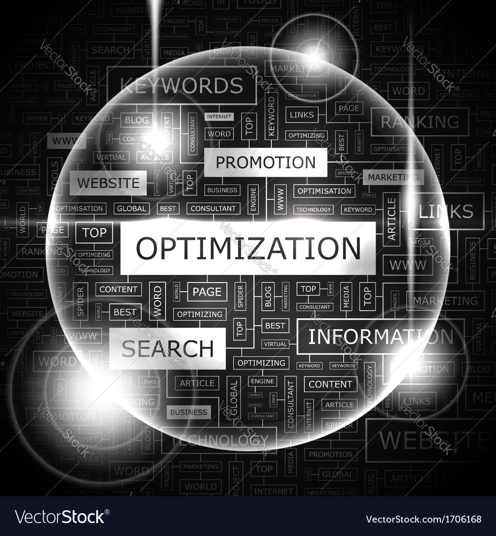 Word Cloud - Optimization Royalty Free Vector Image