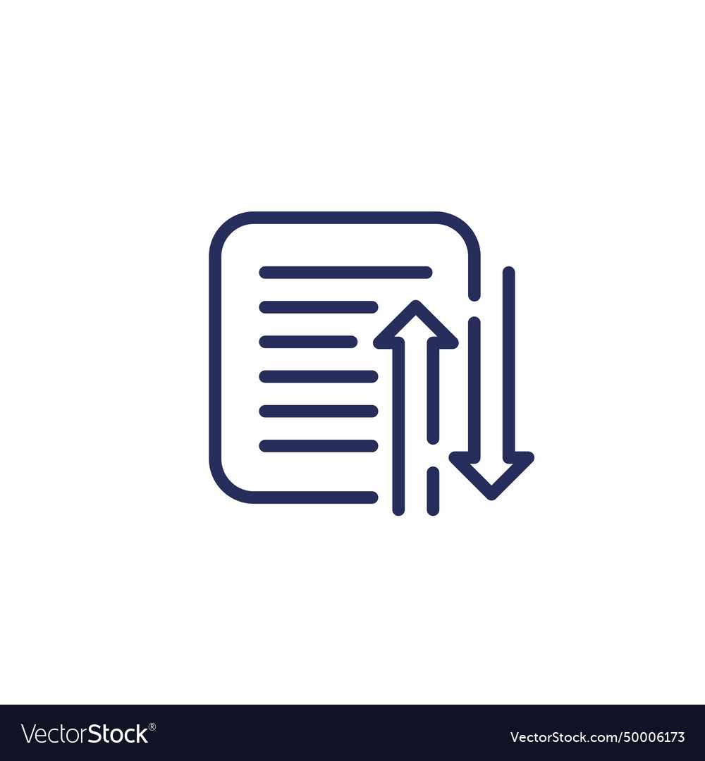 Case priority line icon Royalty Free Vector Image