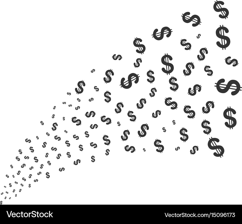 Dollar source stream Royalty Free Vector Image
