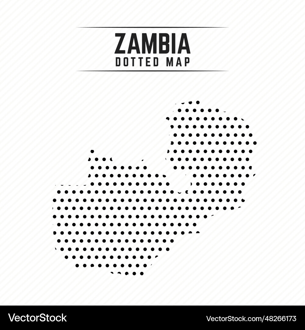 Dotted map of zambia Royalty Free Vector Image