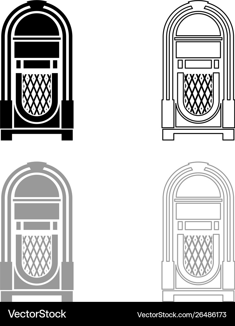 Jukebox juke box automated retro music concept Vector Image
