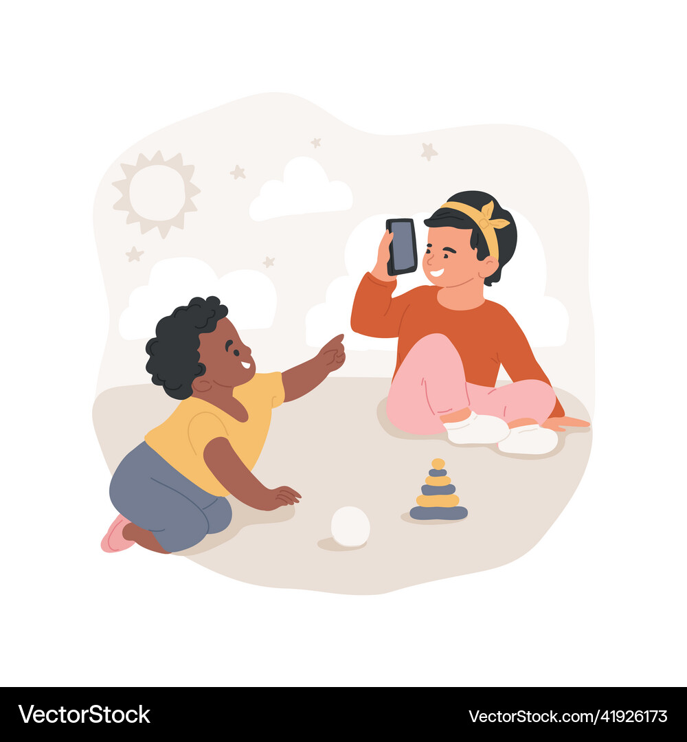 Real-world play isolated cartoon Royalty Free Vector Image