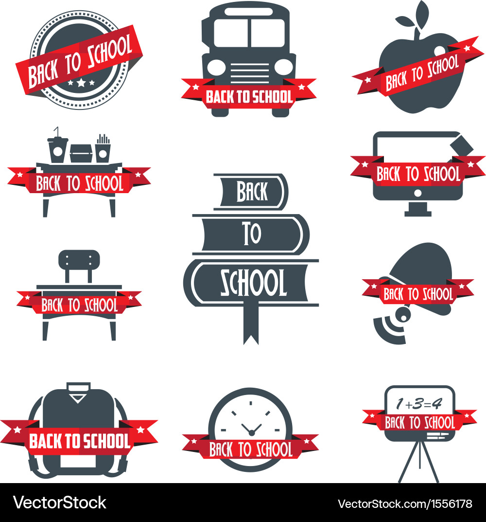 Back to shool banners Royalty Free Vector Image