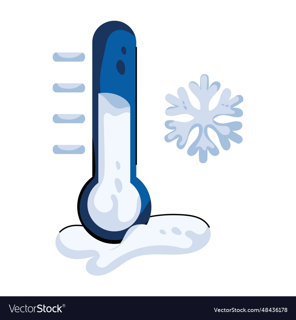 Cold temperature Royalty Free Vector Image - VectorStock
